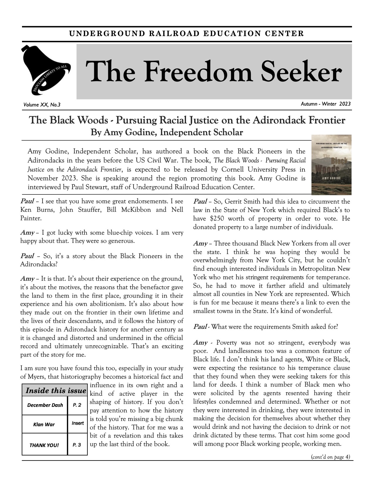 Freedom Seeker Autumn/Winter 2023 - Underground Railroad Education Center